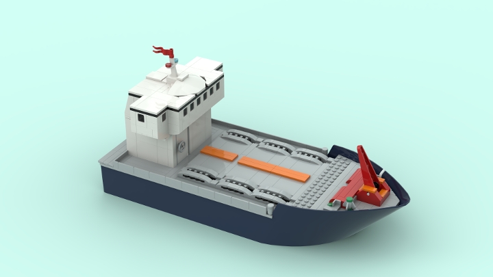 Small Cargo Ship (With Cargo) from BrickLink Studio [BrickLink]