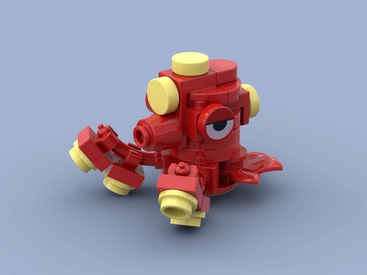 Octillery (minifig scale) from BrickLink Studio [BrickLink]