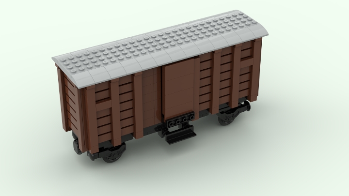 WW2 Train Box Car (opening door) from BrickLink Studio [BrickLink]