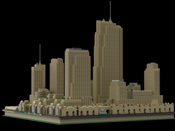 Rockefeller Square for Brickaton City from BrickLink Studio [BrickLink]