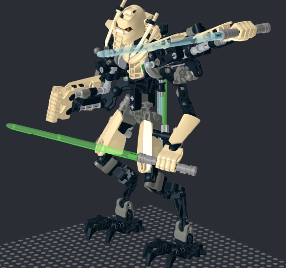 general grievous with the spinning hands from BrickLink Studio [BrickLink]