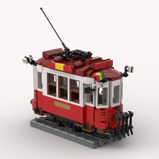 Lisbon Red Tram from BrickLink Studio [BrickLink]