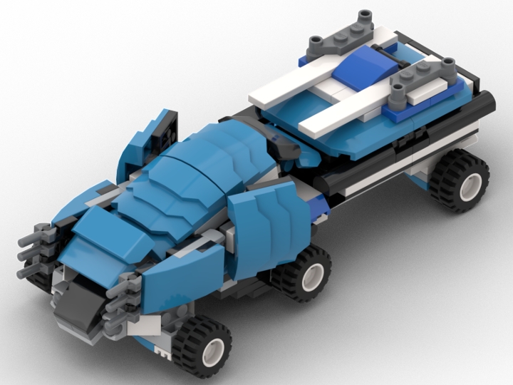 Armored vehicle mecha from BrickLink Studio [BrickLink]