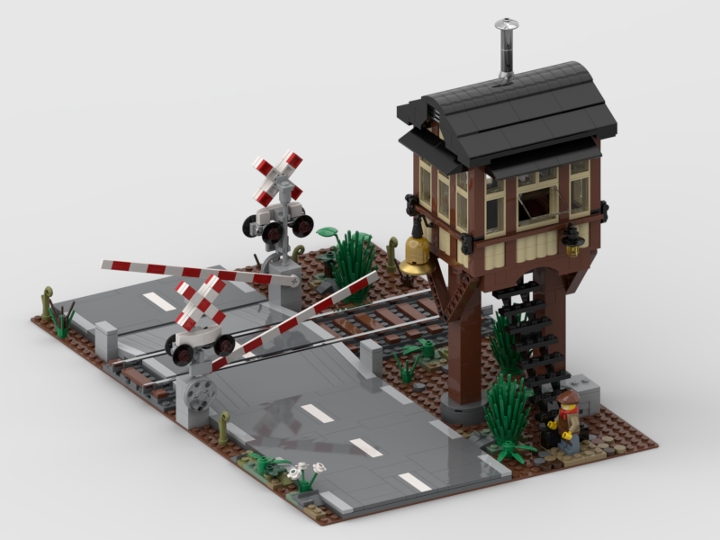 The Old Train Crossing Tower from BrickLink Studio [BrickLink]