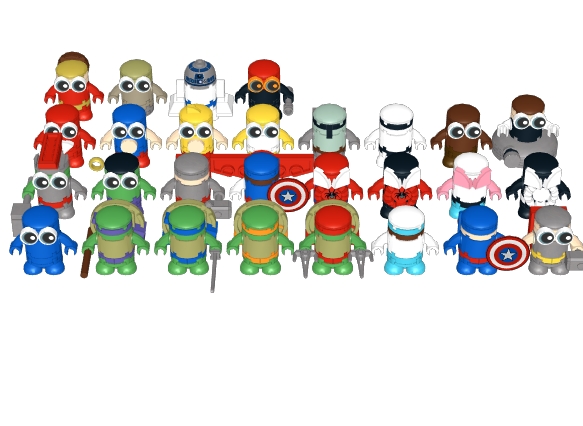 Fall Guys: Marvel & & TMNT from BrickLink Studio [BrickLink]