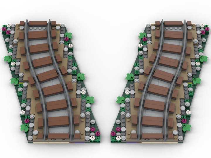 Small Modular Train Track S-Bend from BrickLink Studio [BrickLink]