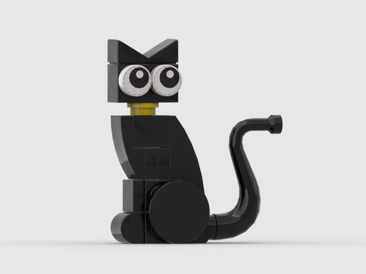 Black cat from BrickLink Studio [BrickLink]