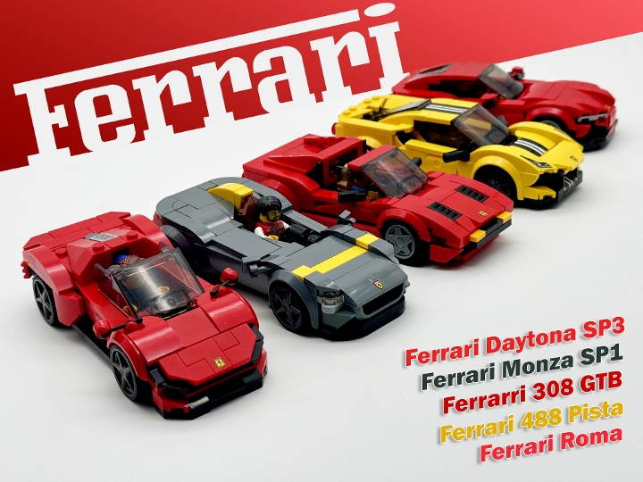Ferrari Vehicle Pack #3 from BrickLink Studio [BrickLink]