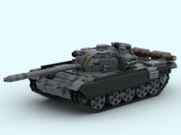T-55-AMD-1 with the 'Drozd' APS from BrickLink Studio [BrickLink]