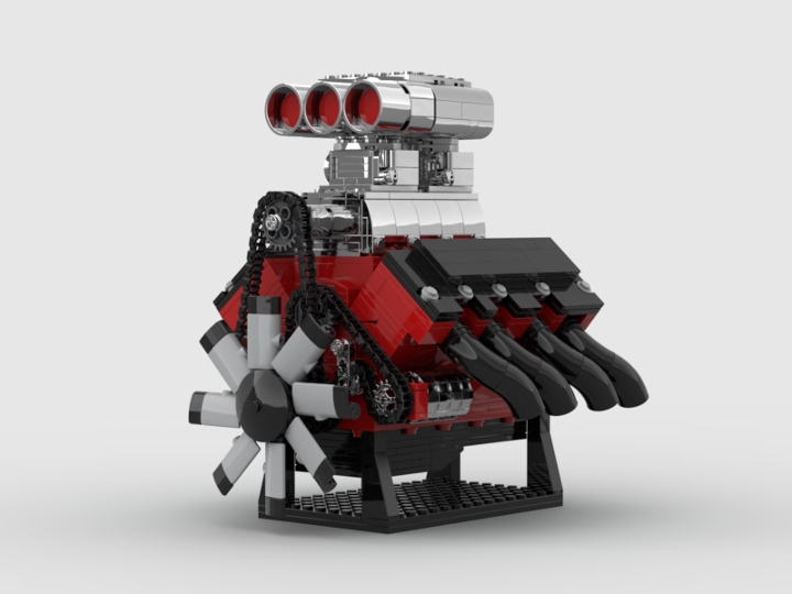 V8 Engine Display Model from BrickLink Studio [BrickLink]