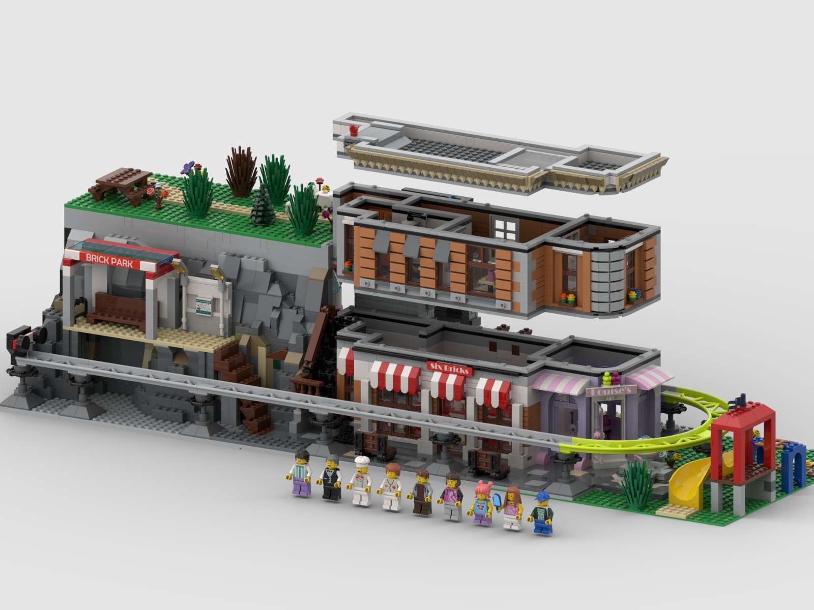 [Brickpark Station and Tram] [BrickLink]