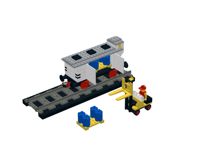 LEGO 147 Автомобиль-рефрижератор с вилочным погрузчиком from BrickLink ...