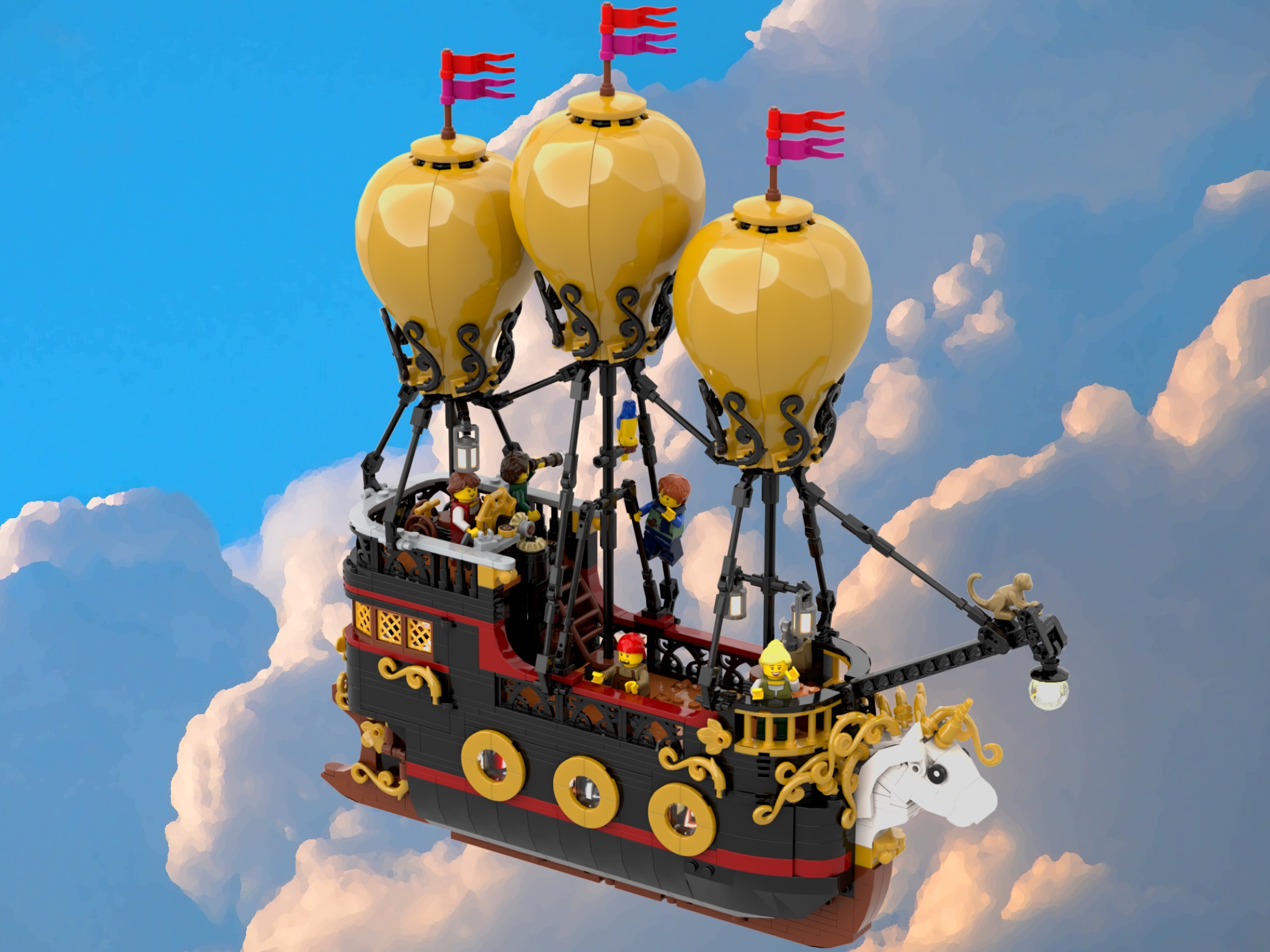 [THE FLYING UNICORN - AN ADVENTUROUS AIRSHIP] [BrickLink]