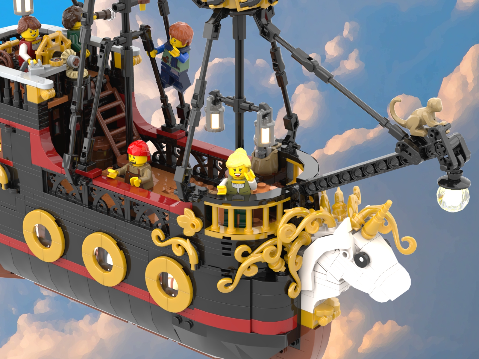 [THE FLYING UNICORN - AN ADVENTUROUS AIRSHIP] [BrickLink]