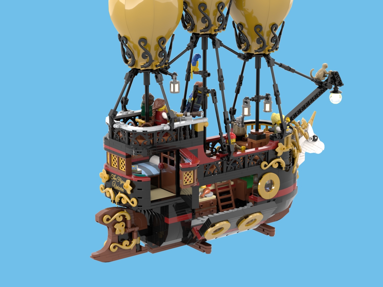 [THE FLYING UNICORN - AN ADVENTUROUS AIRSHIP] [BrickLink]
