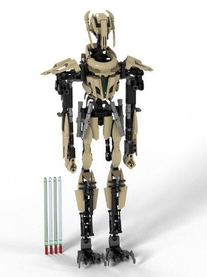 general grievous spining hands V2 from BrickLink Studio [BrickLink]