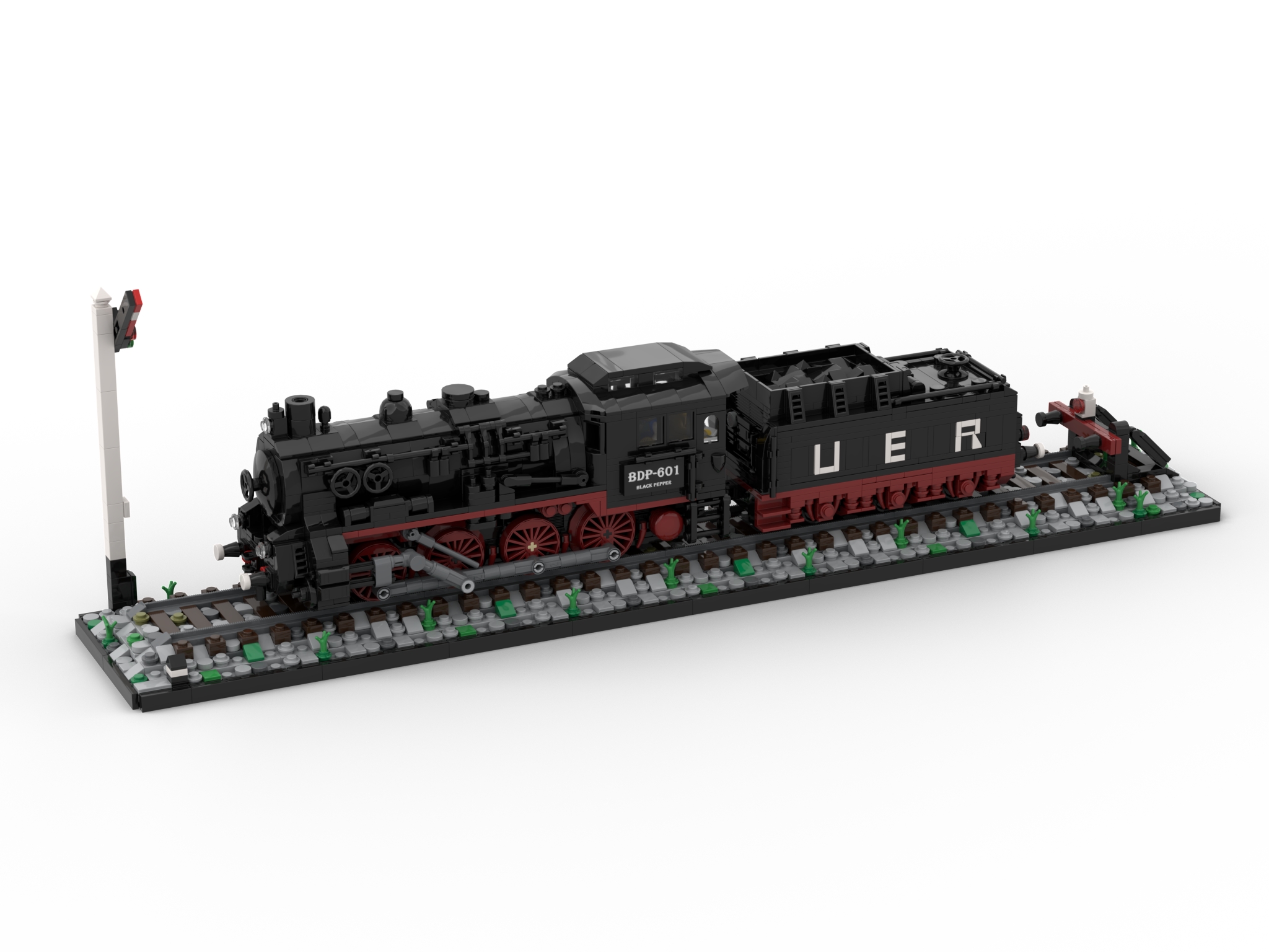 [European Steam Locomotive (Black Pepper)] [BrickLink]