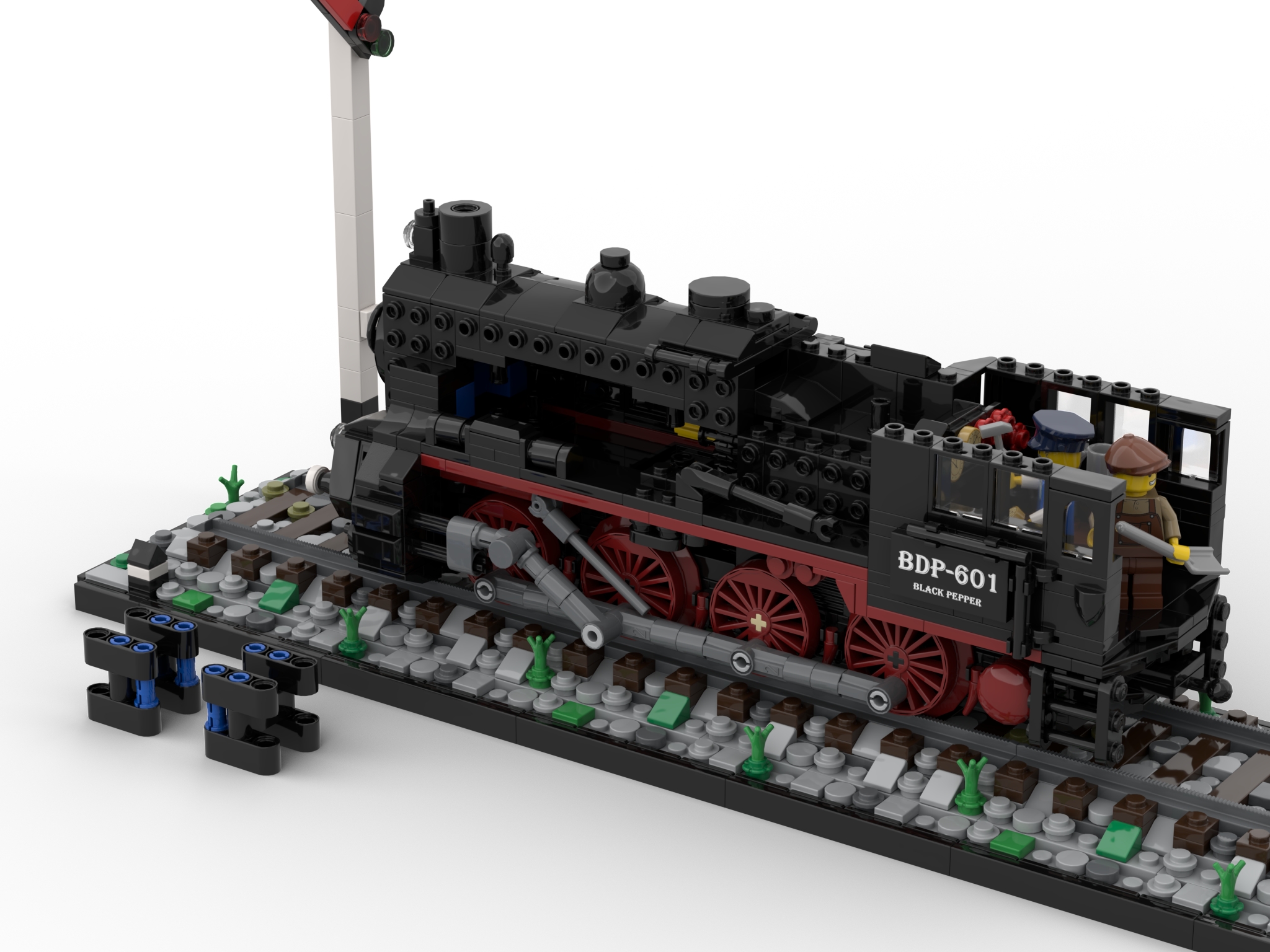 [European Steam Locomotive (Black Pepper)] [BrickLink]