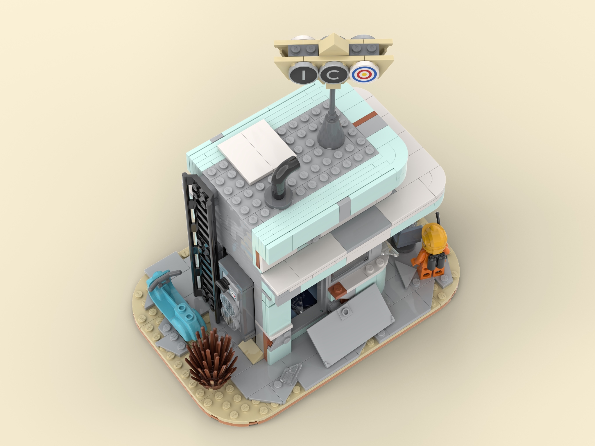 [A derelict snack bar] [BrickLink]