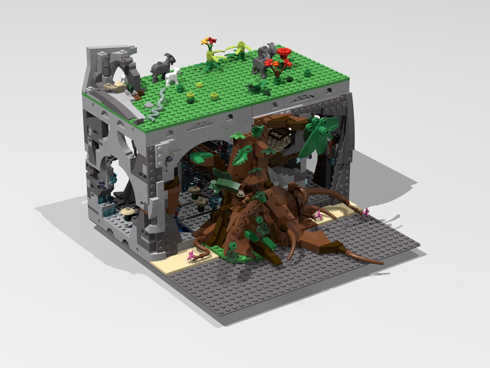 [Mountain Cave: Gemstone Cavern & Gem Miner's Refuge] [BrickLink]