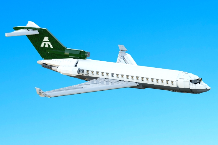 Lego Boeing 727 Mexicana Livery from BrickLink Studio [BrickLink]