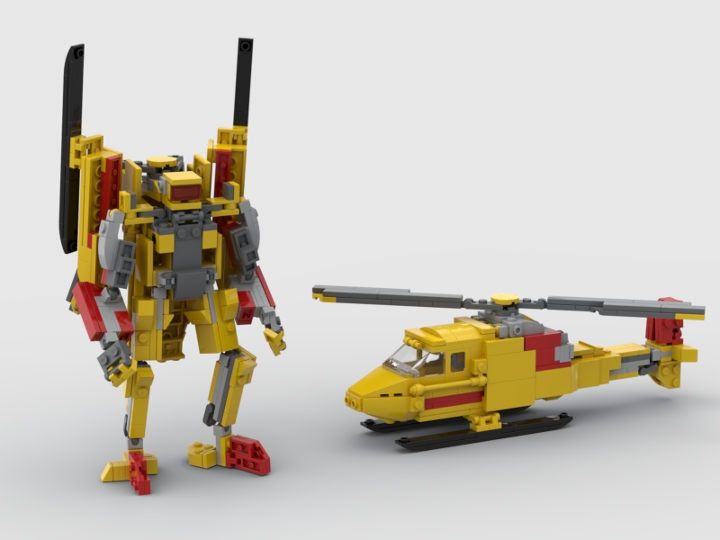 Transformer - Rescue Helicopter from BrickLink Studio [BrickLink]