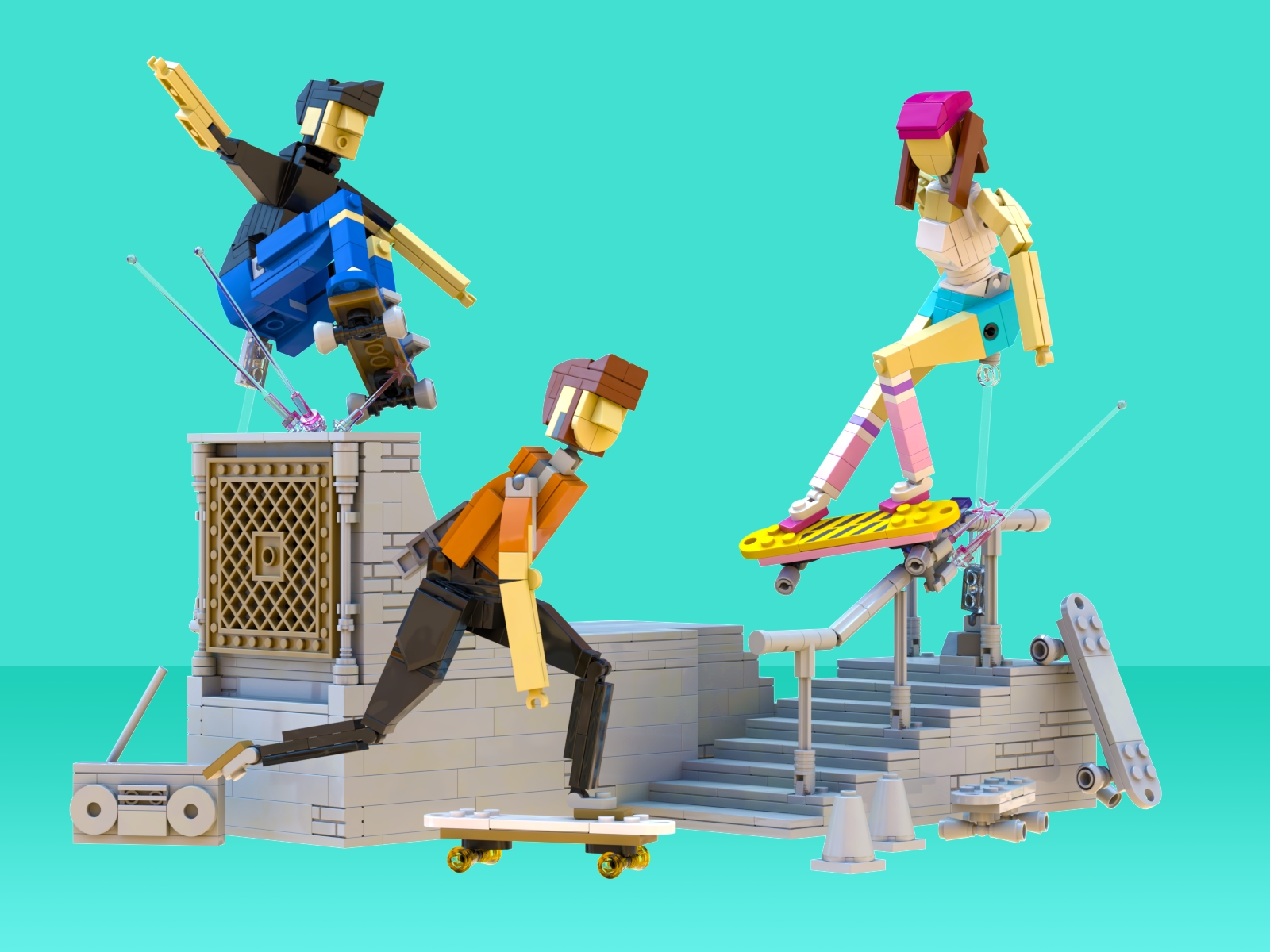 [Ode to Youth: Skateboard Adventures] [BrickLink]