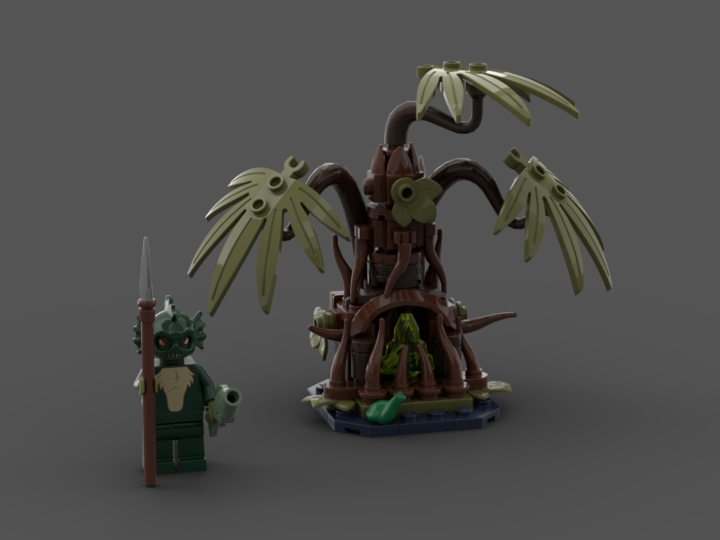 Monster Fighters Swamp Creature and Swamp Tree from BrickLink Studio ...