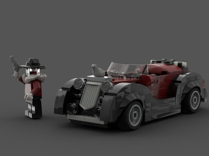 Monster Fighters The Invisible Man's Car from BrickLink Studio [BrickLink]