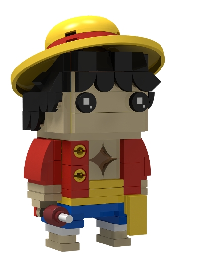 Monkey D Luffy v3 from BrickLink Studio [BrickLink]