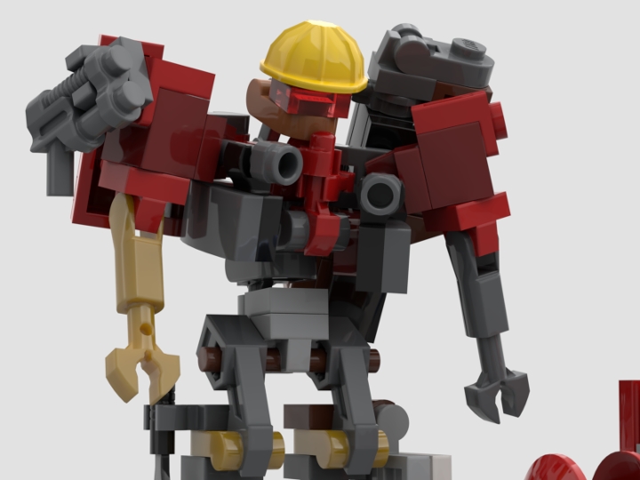 frog mech tf2 engineer from BrickLink Studio [BrickLink]