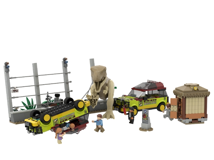 Jurassic Park T. Rex Paddock Breakout from BrickLink Studio [BrickLink]