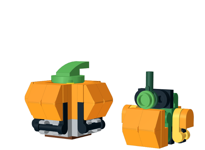 Pumpkin robots from BrickLink Studio [BrickLink]