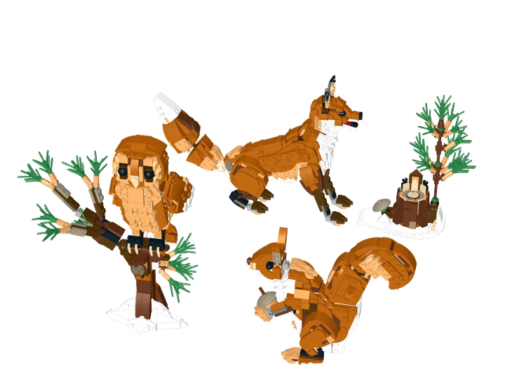 31154 Forest Animals Red Fox from BrickLink Studio [BrickLink]