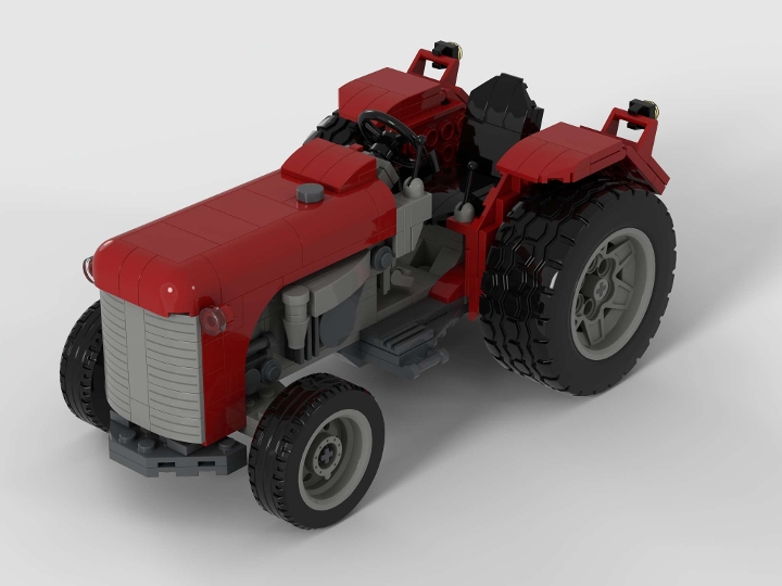 Red Tractor from BrickLink Studio [BrickLink]