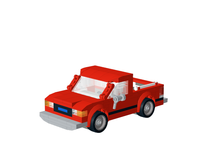 Red Pickup Truck from BrickLink Studio [BrickLink]