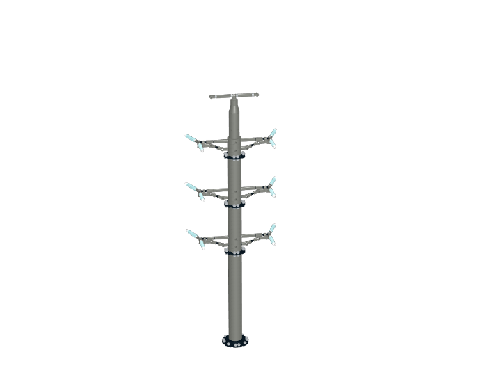 High Voltage Transmission Line Pole from BrickLink Studio [BrickLink]