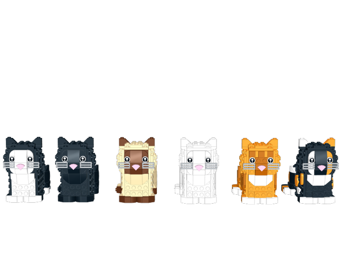 Cat Breeds (Revamp) from BrickLink Studio [BrickLink]
