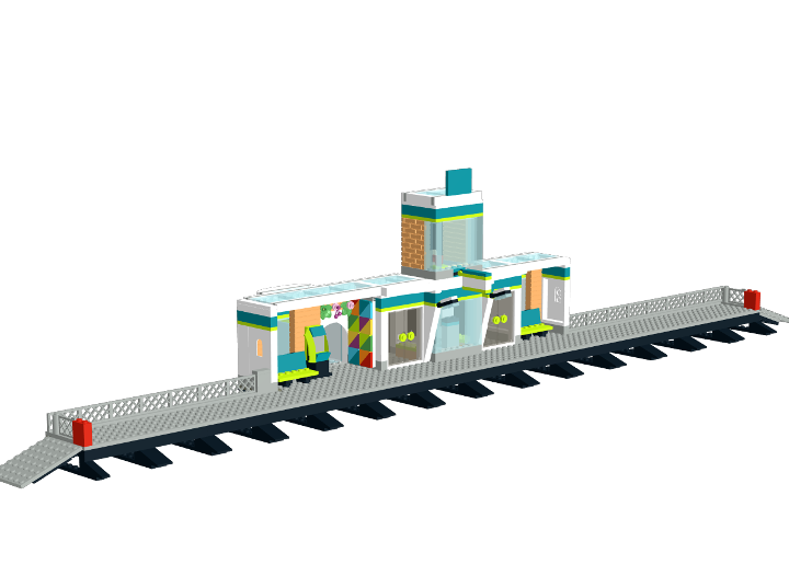Train Station Platform v1E (no track) from BrickLink Studio [BrickLink]