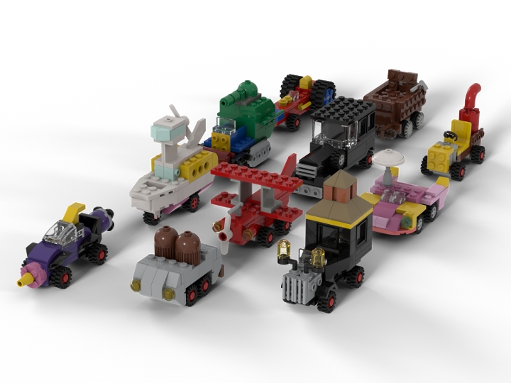 Wacky Races cars from BrickLink Studio [BrickLink]