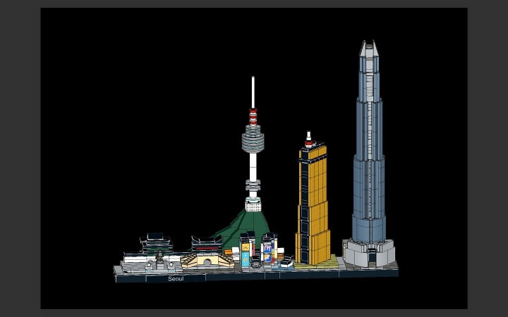 Seoul Skyline (Final Edition) from BrickLink Studio [BrickLink]