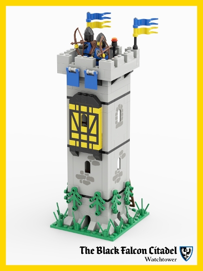 Black Falcon Citadel Watchtower from BrickLink Studio [BrickLink]