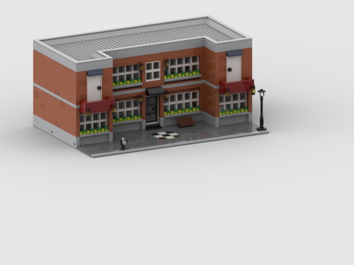 orange modular building from BrickLink Studio [BrickLink]