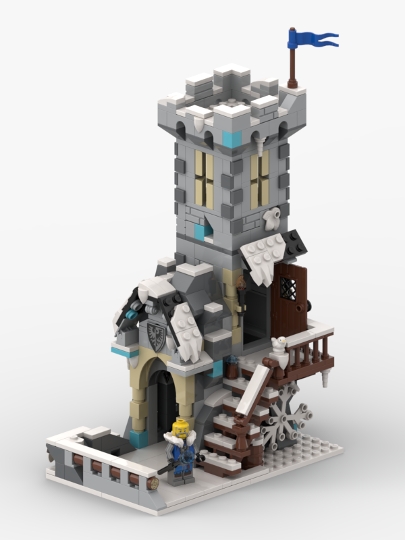 Black Falcons PnP Dice Tower from BrickLink Studio [BrickLink]