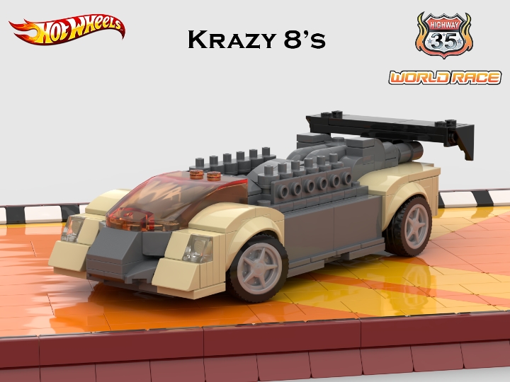 Hot Wheels Krazy 8's from BrickLink Studio [BrickLink]