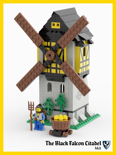 Black Falcon Mill from BrickLink Studio [BrickLink]