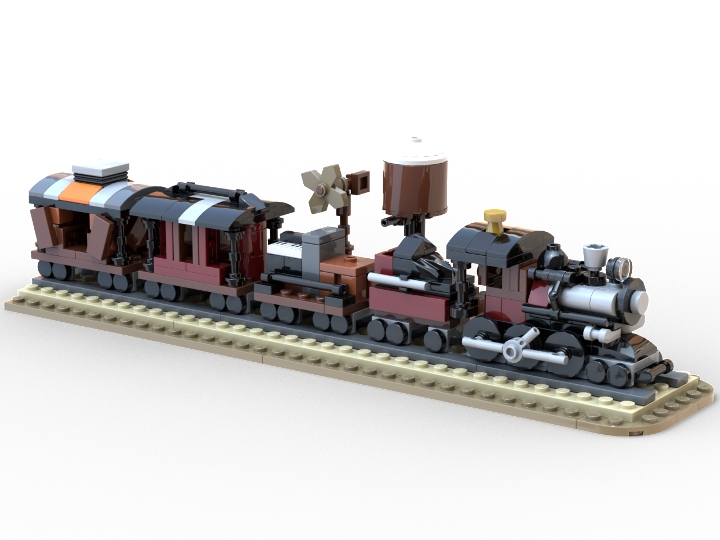 Mini S4 Wild West Train from BrickLink Studio [BrickLink]