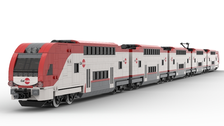Stadler KISS EMU Caltrain from BrickLink Studio [BrickLink]