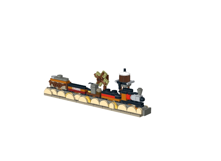 BPD Wild West Train mini from BrickLink Studio [BrickLink]