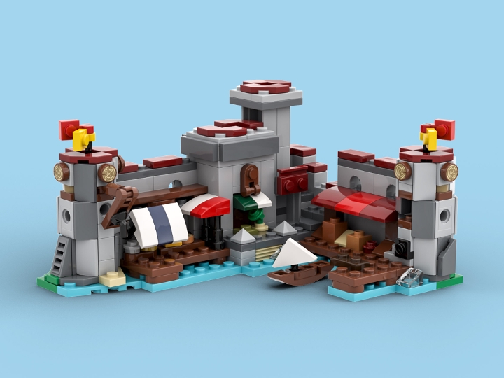 Mini Medieval Seaside Market from BrickLink Studio [BrickLink]